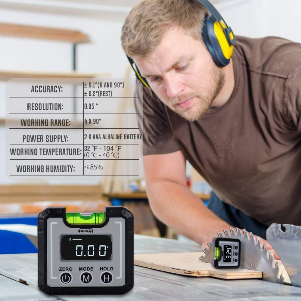 Snapklik.com : Digital Angle Finder Magnetic & Level Bubble Vial 4 X ...