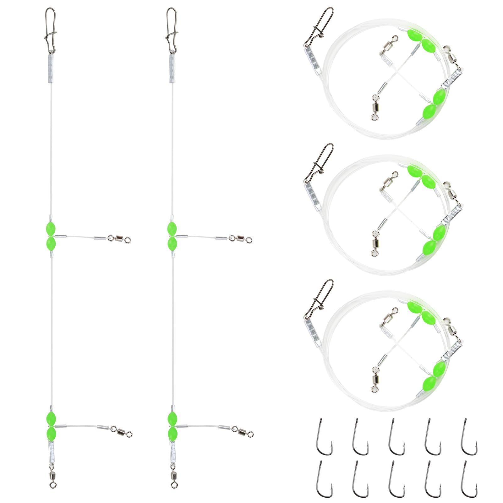 Sea Fishing Rigs, Sea Fishing Pulley Rigs Single Hooks & Double Hooks ...