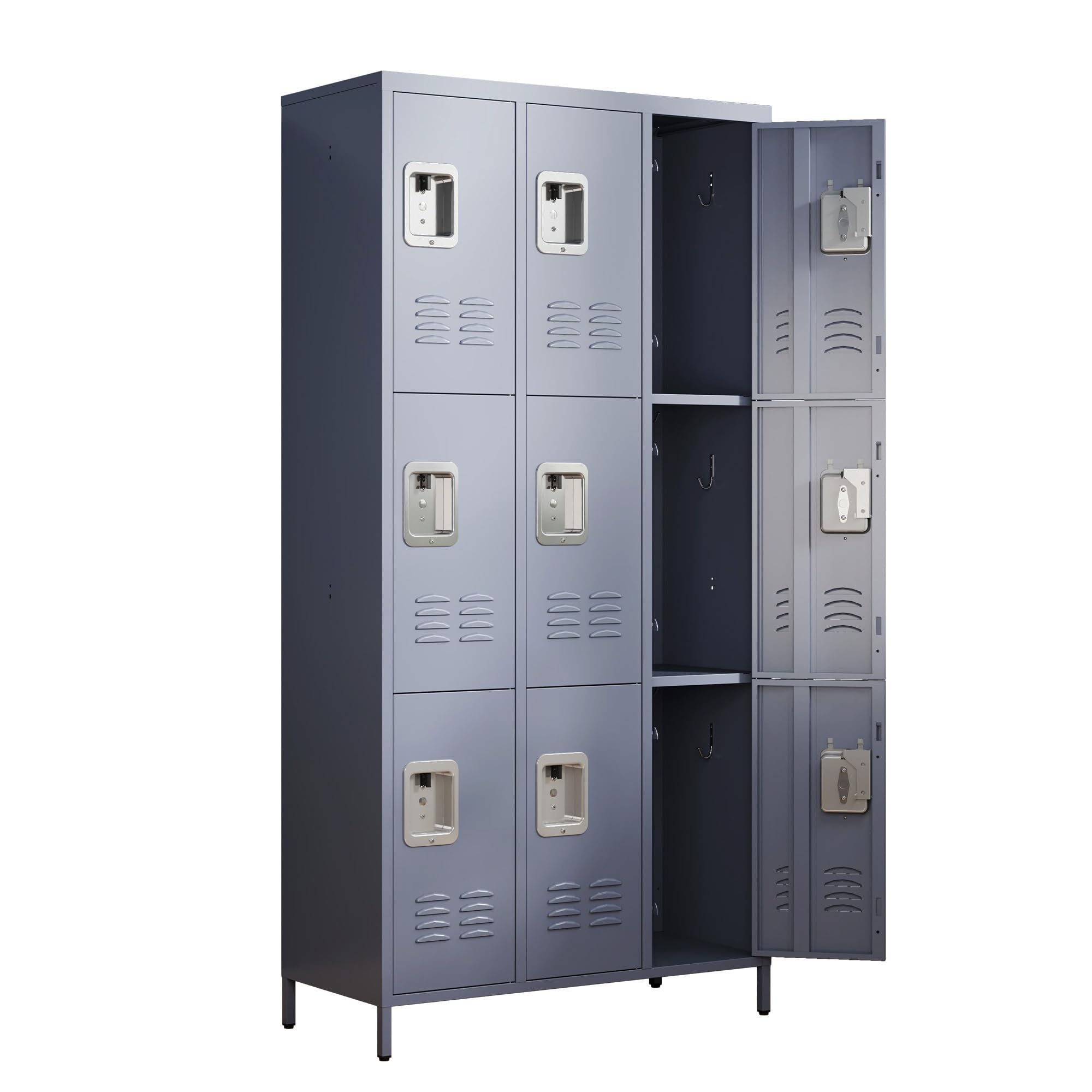 Amazon.com: VIYET Metal Lockers for Employees, 9 Door Storage Employee ...