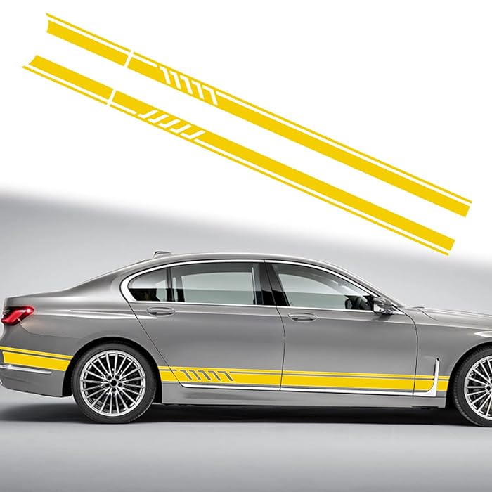 Buy QianBao DIY Universal Vinyl Auto Racing Body Door Side Stripe ...