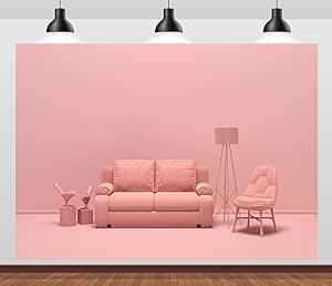 Amazon.com : Loccor 5x4ft Fabric Interior Pink Backdrop Light Pink ...