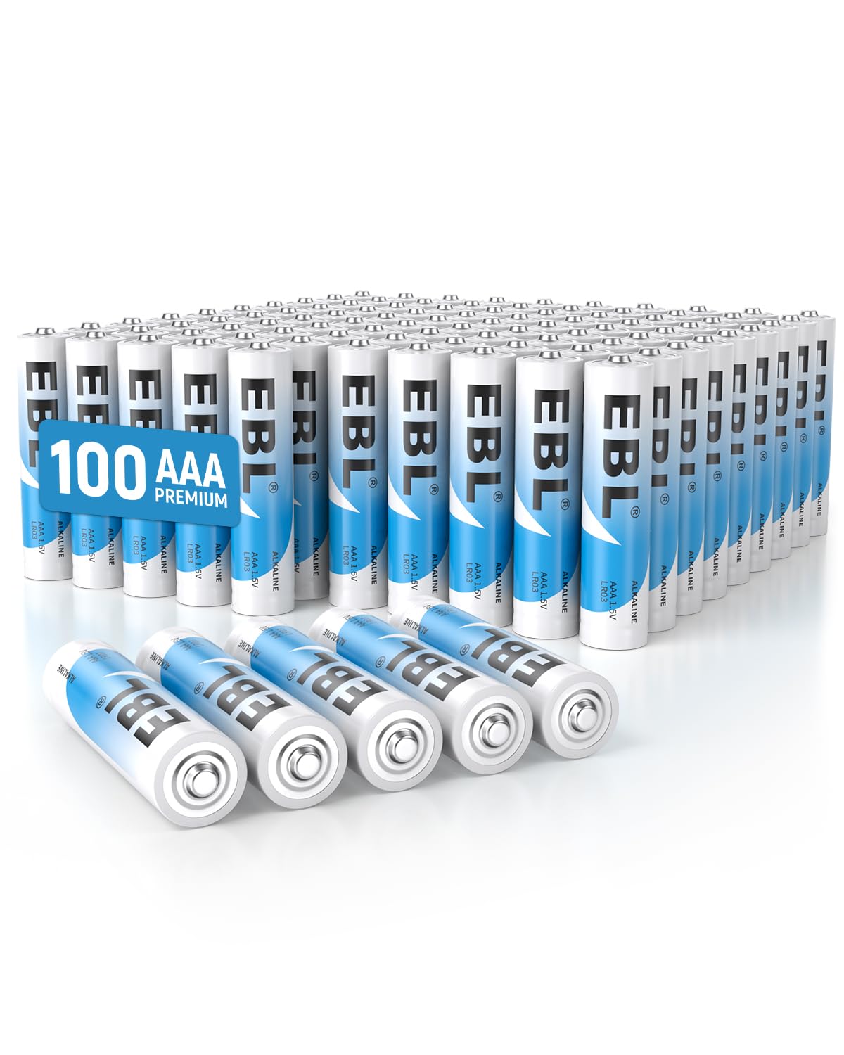 Amazon.com: EBL AAA Batteries 100 Count, Alkaline Triple AAA Batteries ...