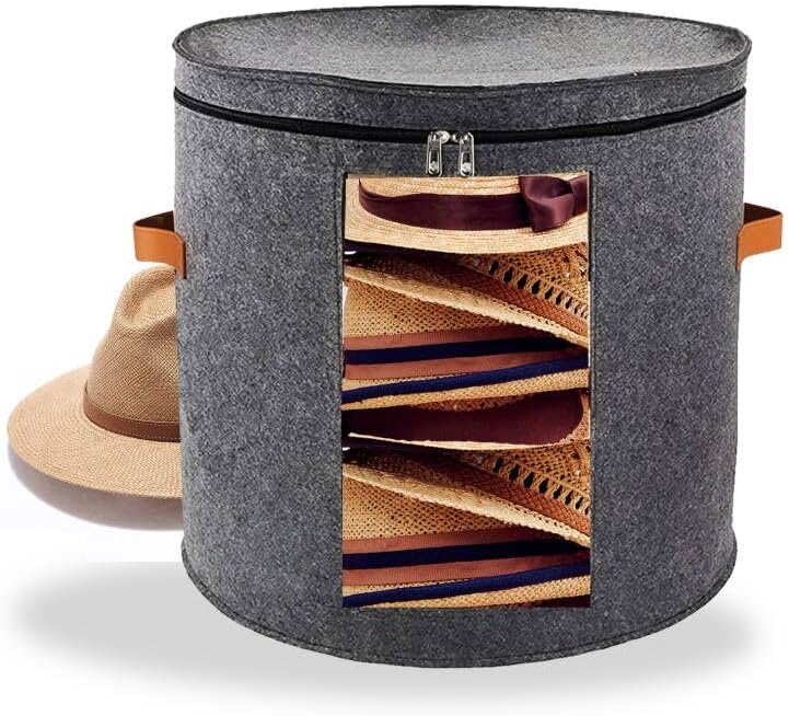 Amazon.com - HAIBEIR Hat Box Clothing Storage Box in Felt Material-Soft ...