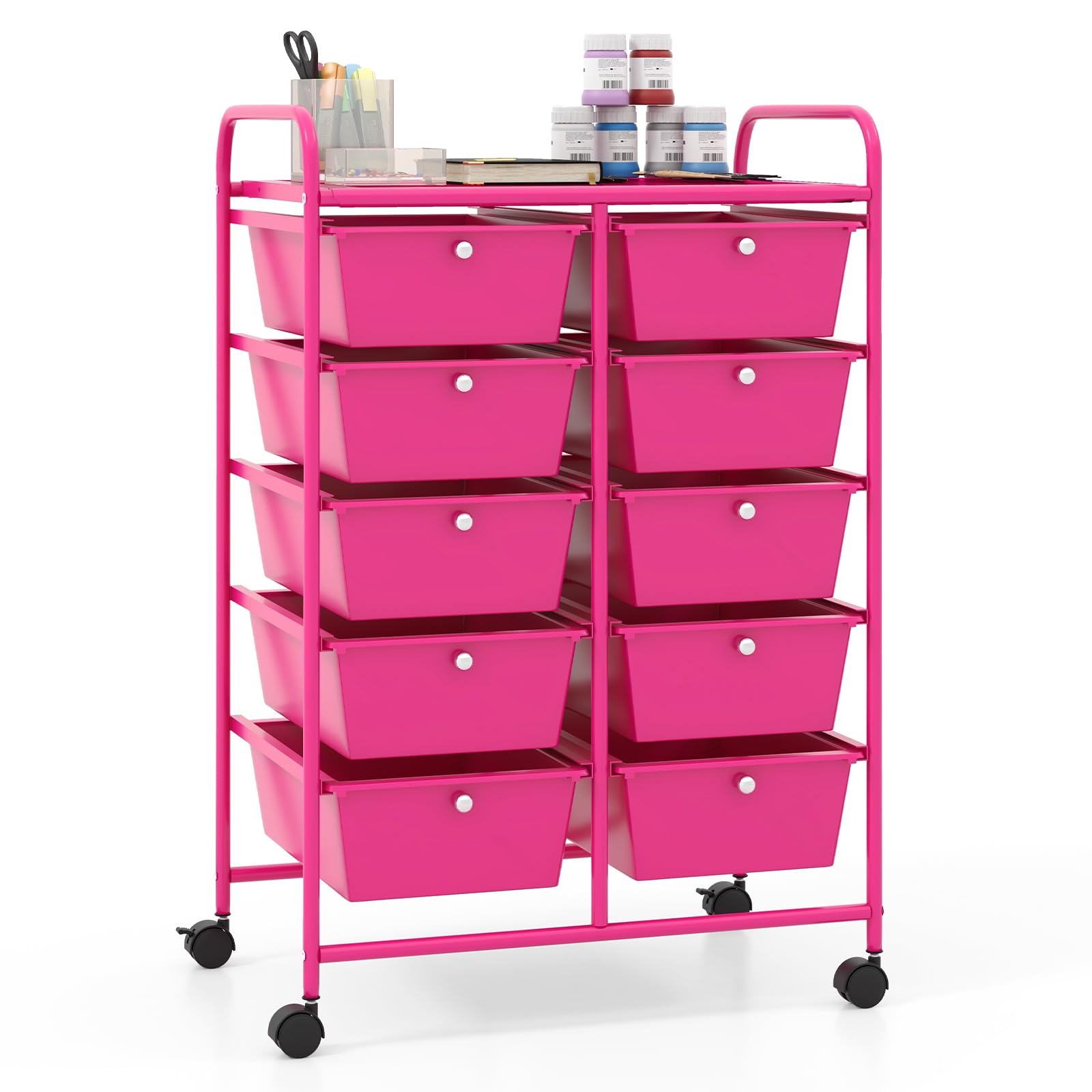 Amazon.com: Giantex 10 Drawers Rolling Cart, Classroom Organizers ...