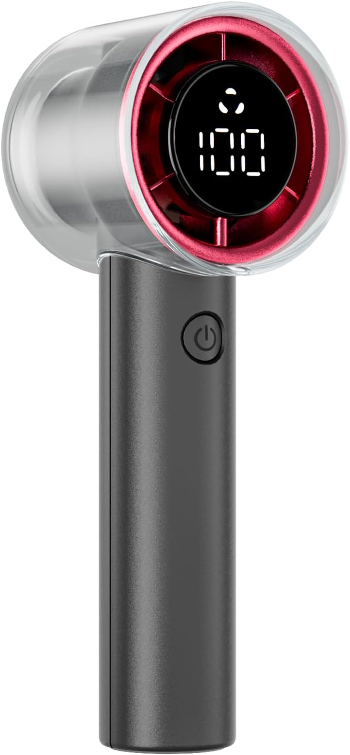 Amazon | ハンディファン 小型 USB充電式 3000mAh大容量バッテリー 1-100段階風量調節 強風 旅行/キャンプ/アウトドア ...