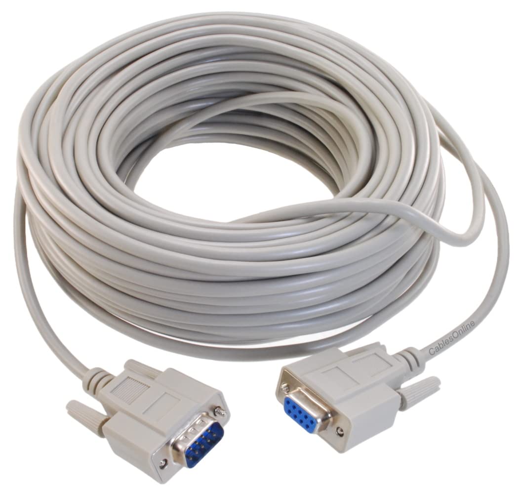 Cablesonline 100ft Db9 Serial Male To Female 9 Wire Straight ...