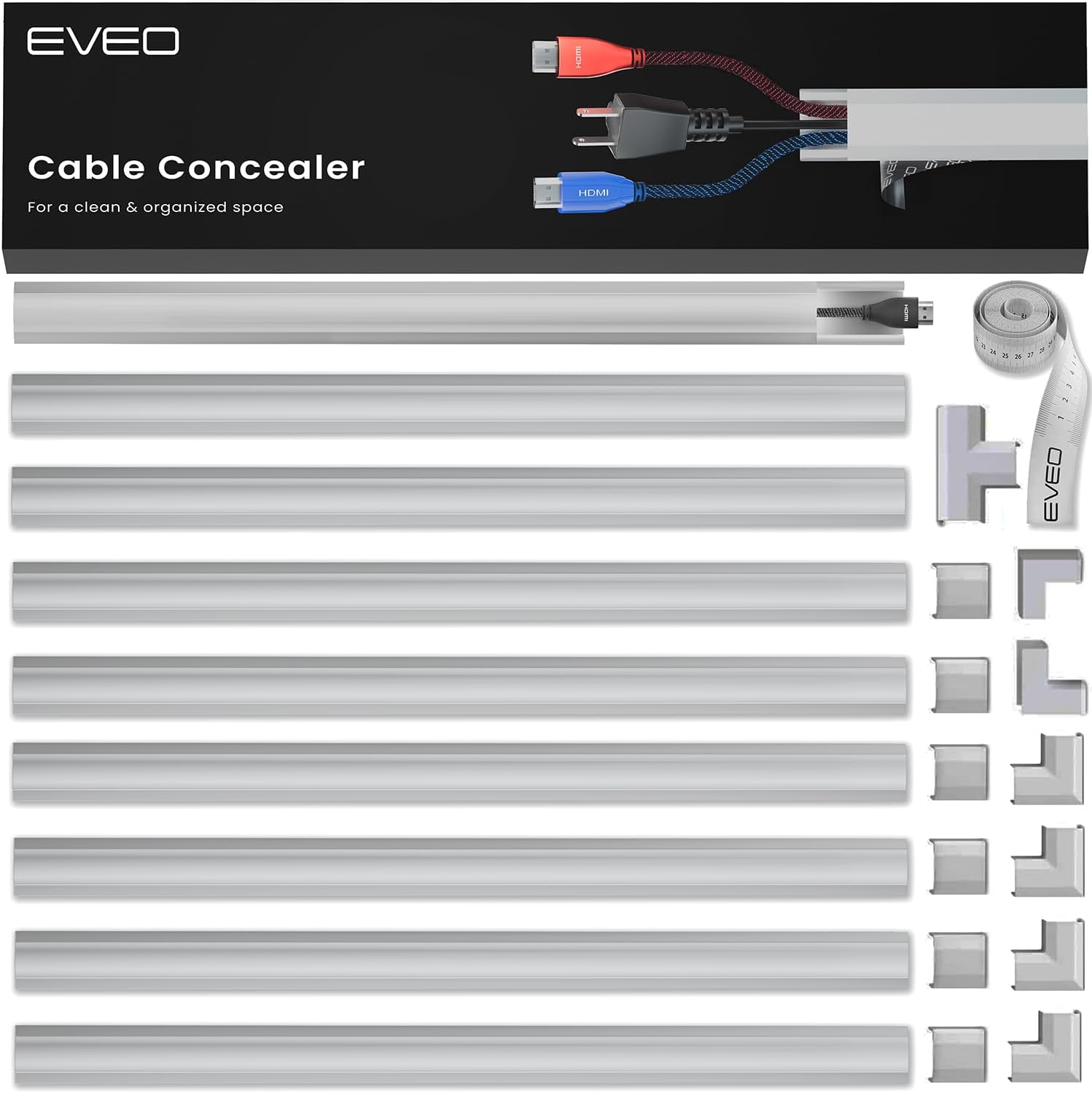 Amazon.com: Cord Hider 153in - Cord Covers for Wires - Paintable Cable ...