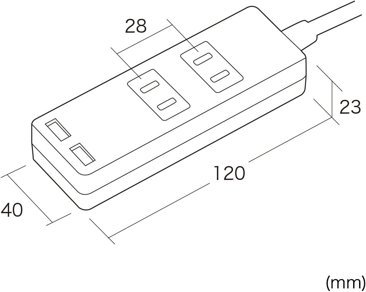 サンワサプライ USB充電ポート付き節電タップ 面ファスナー付き 2P 2個口 2m TAP-B106U-2W 新作からSALEアイテム等お得な商品 満載