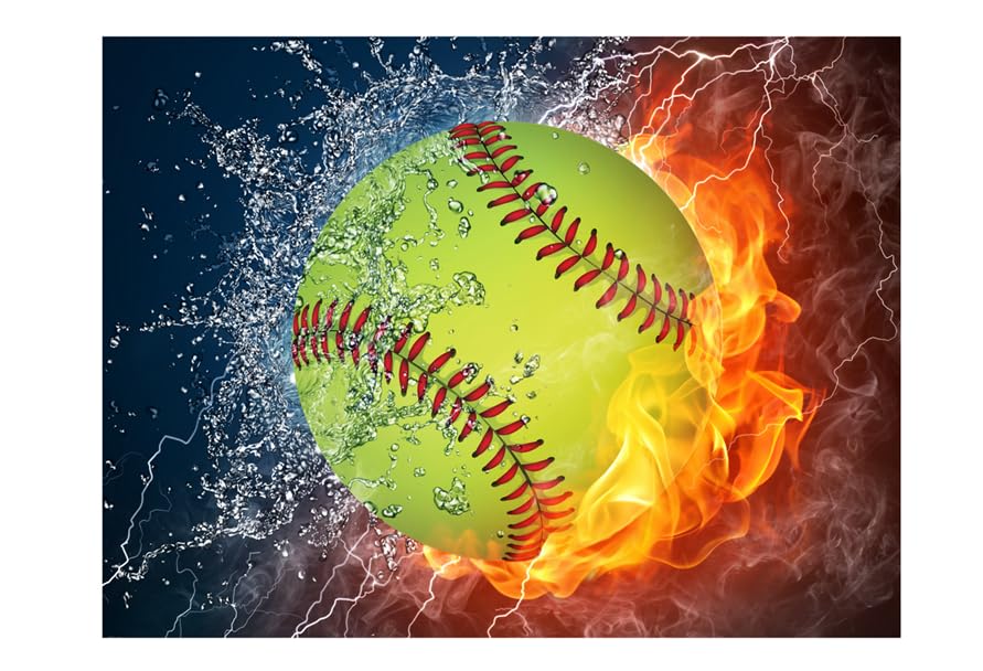 Amazon.com: Softball Wall Decals Peel and Stick for Girls Bedroom Decor ...