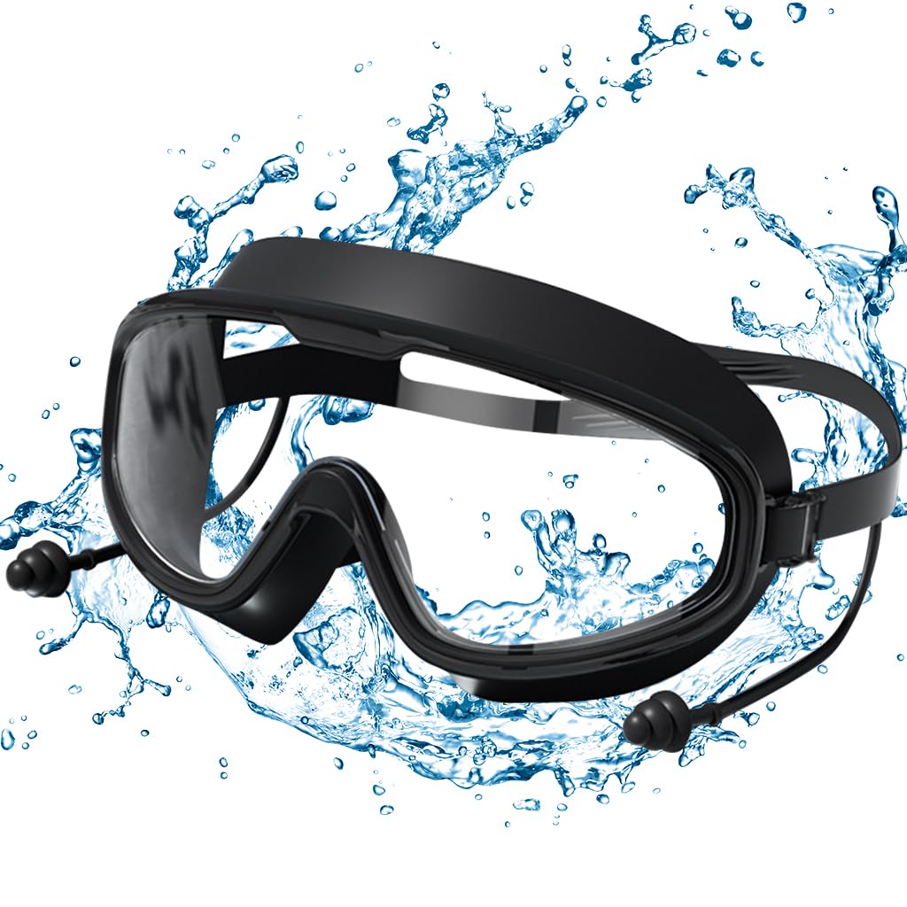 Buy Proberos® Swim Goggles For Adult with Intergrated Ear Plugs, Big ...