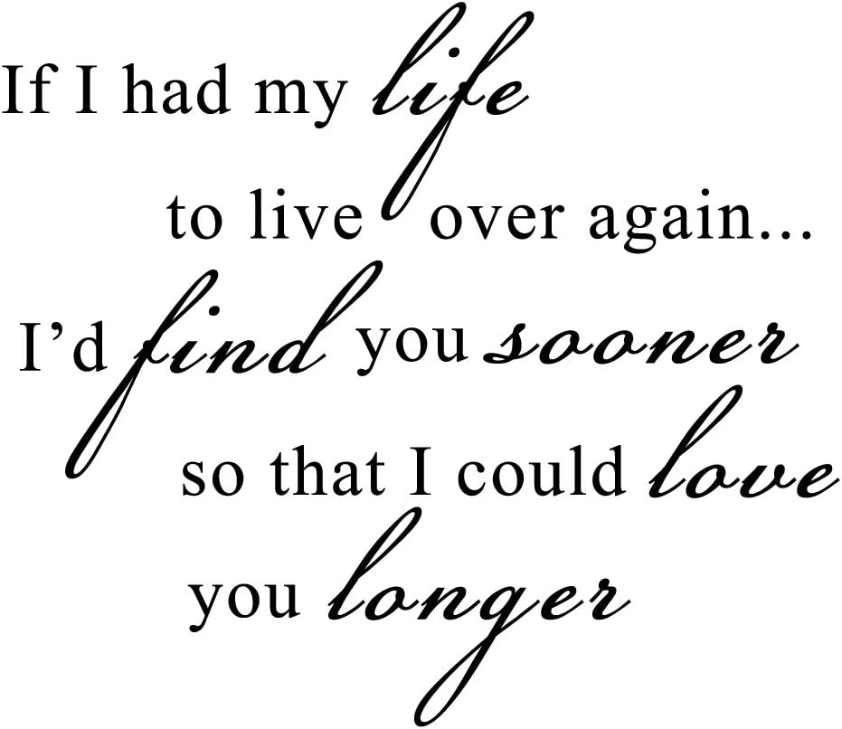 Amazon.com: Find You Sooner And Love You Longer - Love Vinyl Wall ...