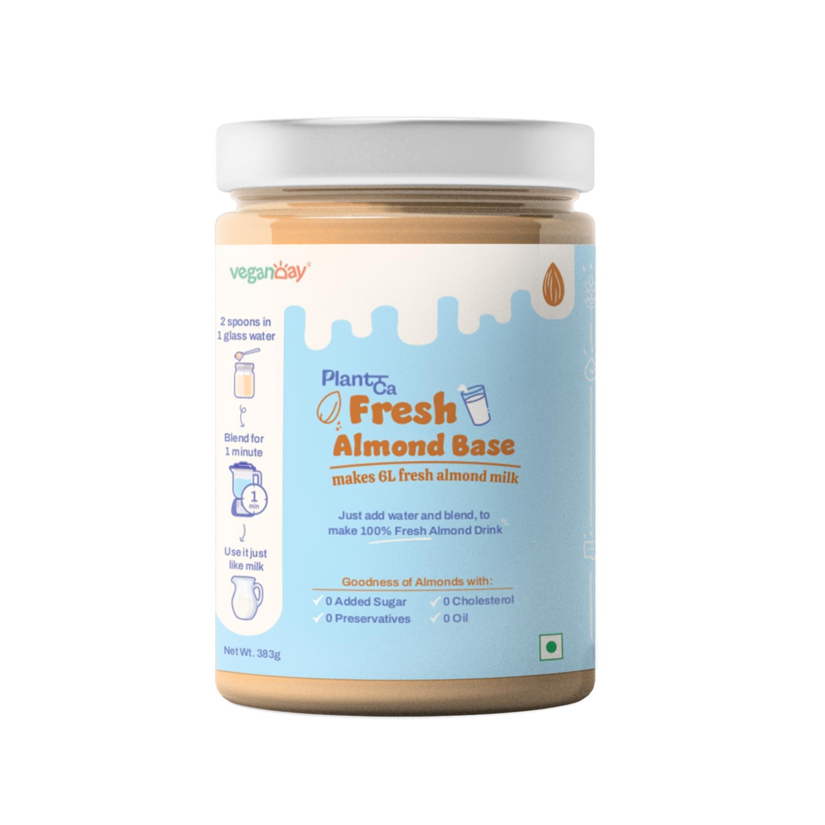 VeganDay Almond Base (makes 6L Almond Milk) | Fresh, Unsweetened ...