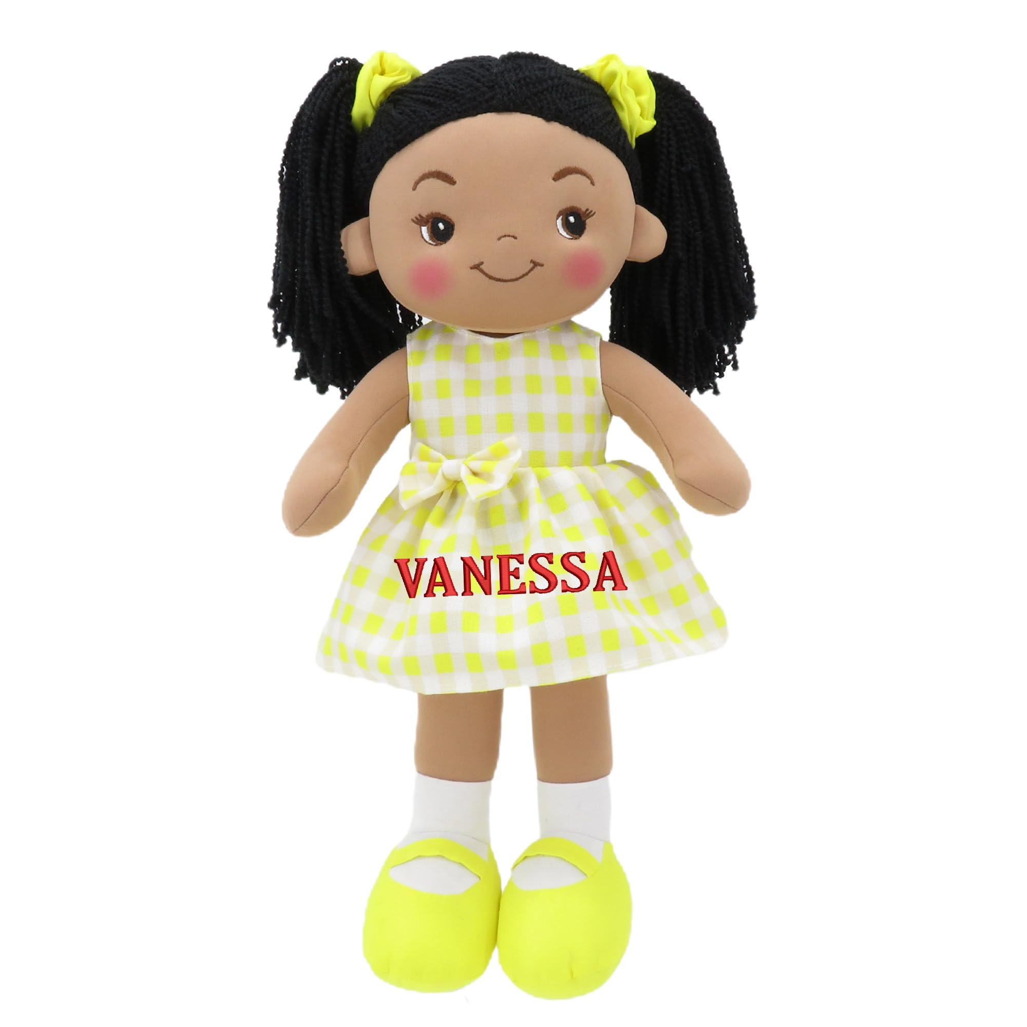 Amazon.com: Personalized Snuggle Dolls, Custom Soft Brunette Baby Rag ...