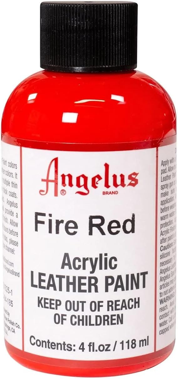 Amazon.com: Angelus Acrylic Leather Paint Fire Red 4oz