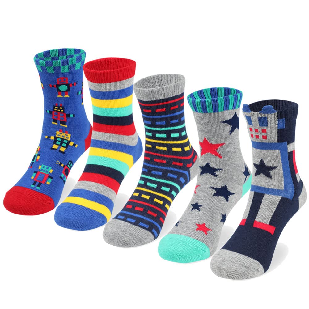 Snapklik.com : COTTON DAY Kids Boys Fun Novelty Crew Socks Colorful ...