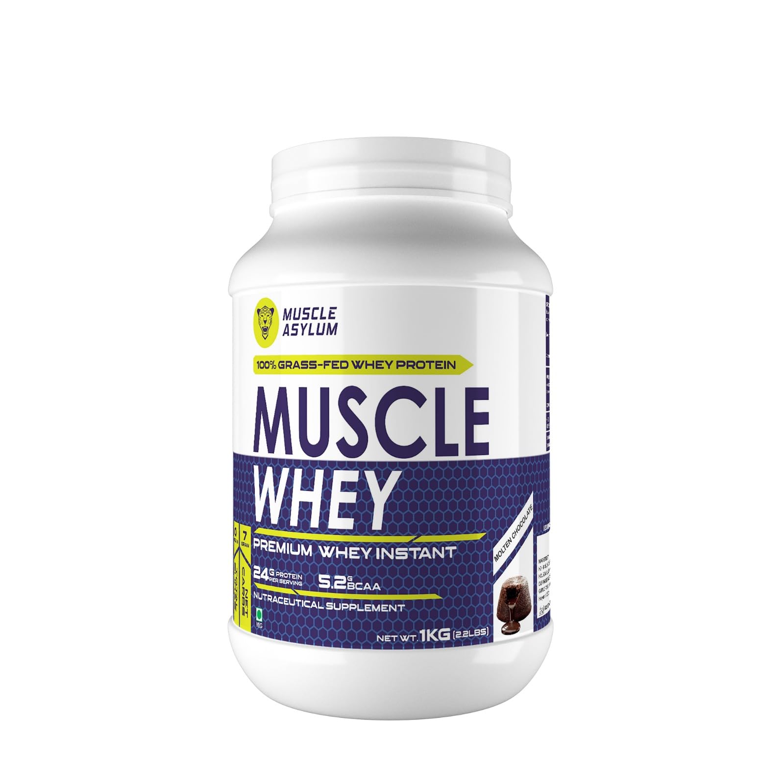 Muscle Asylum Premium Whey Protein | 1kg, 25 Servings | Molten ...