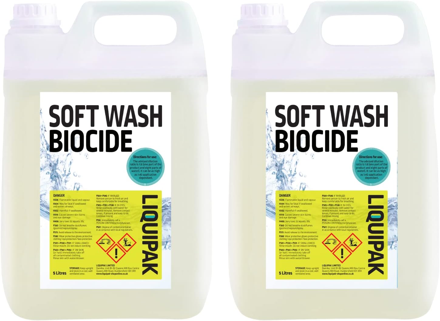Liquipak SoftWash Biocide - For hard surfaces, Spray and leave formula ...