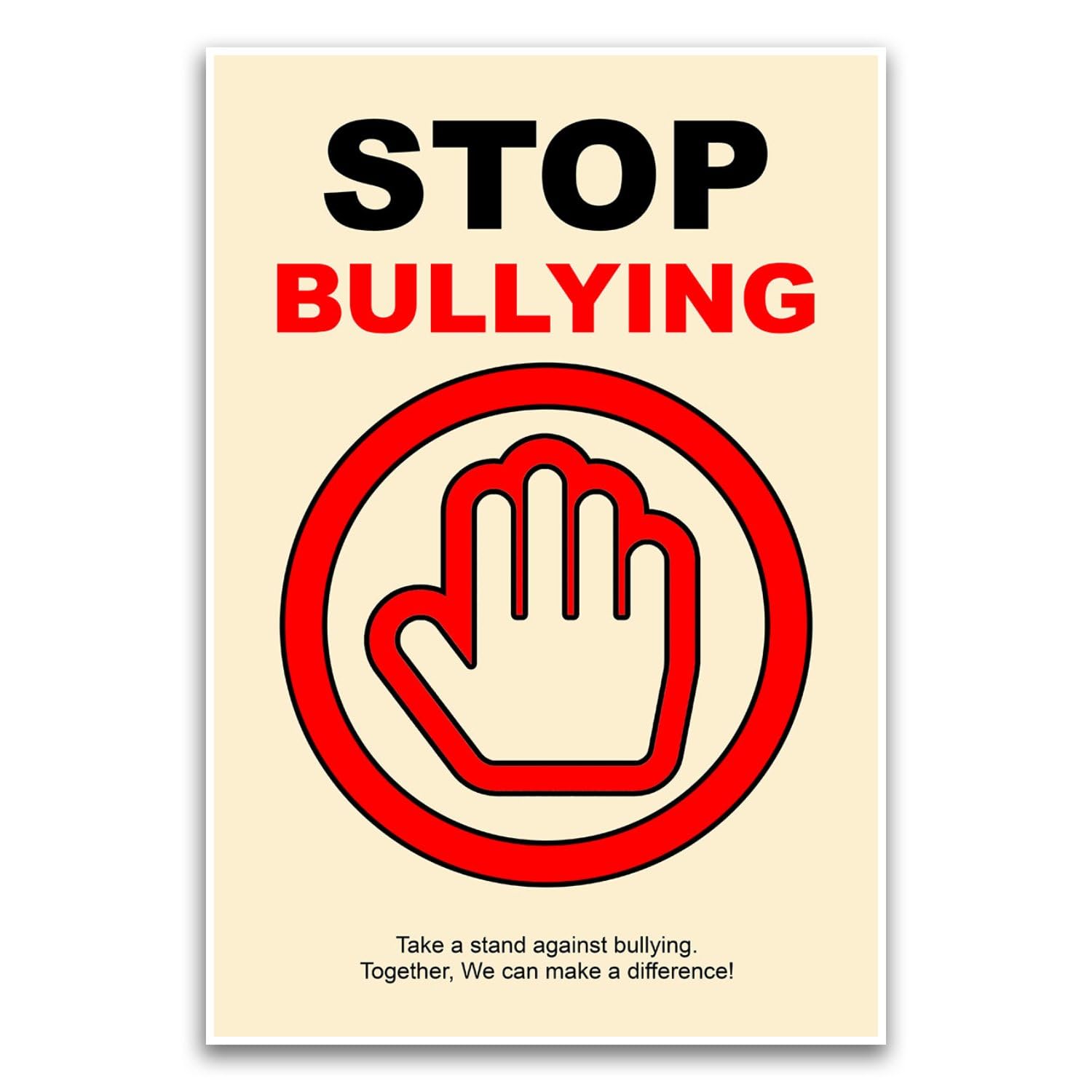 Amazon.com: Stop Bullying Anti-Bullying Poster - Educational School ...