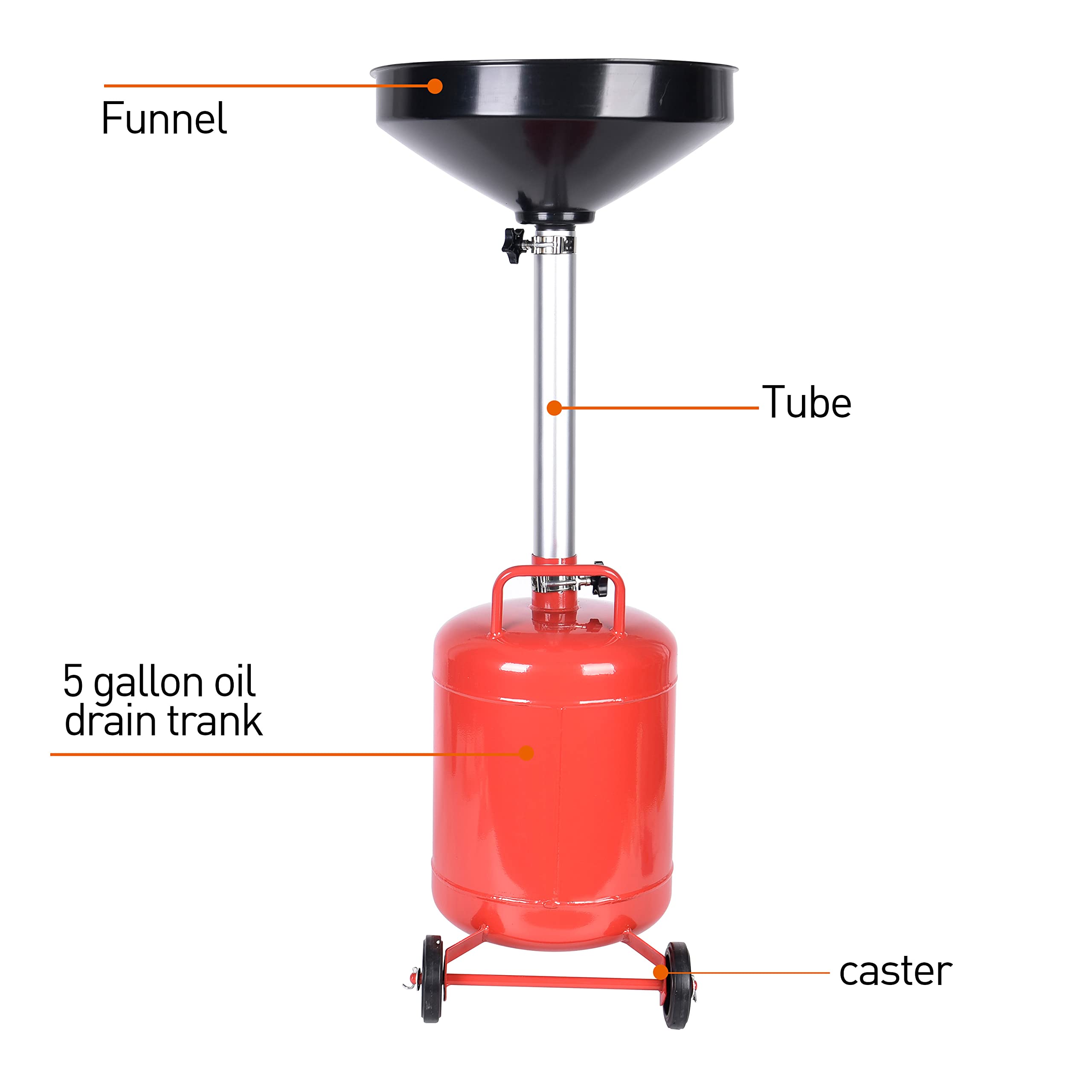 Snapklik.com : 5 Gallon Portable Oil Lift Drain, Steel Oil Drain ...