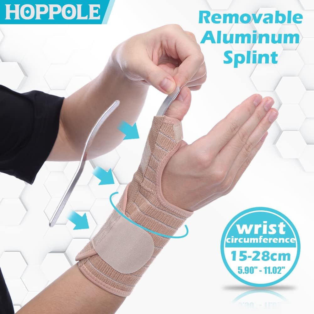 HOPPOLE Compression Thumb and Wrist Brace, Adjustable Thumb and Wrist ...