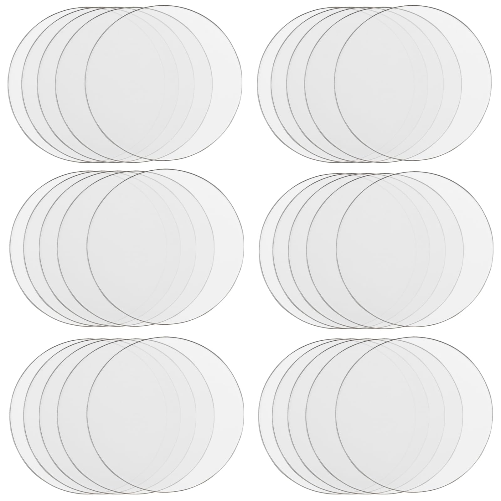 Amazon.com: Coufce 30 Pcs 2.5" Clear Acrylic Discs Ornament Blanks ...