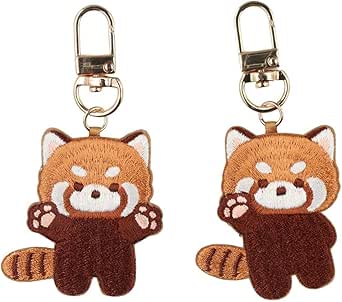 Amazon.com: GUEDKIKL 2pcs Red Panda Embroidery Pendant, Double-sided ...