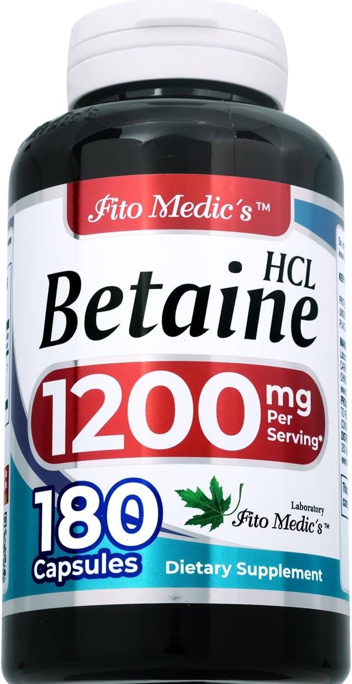 Amazon.com: FITO MEDIC'S Lab | Betaine hcl | Betaine Hydrochloride |180 ...