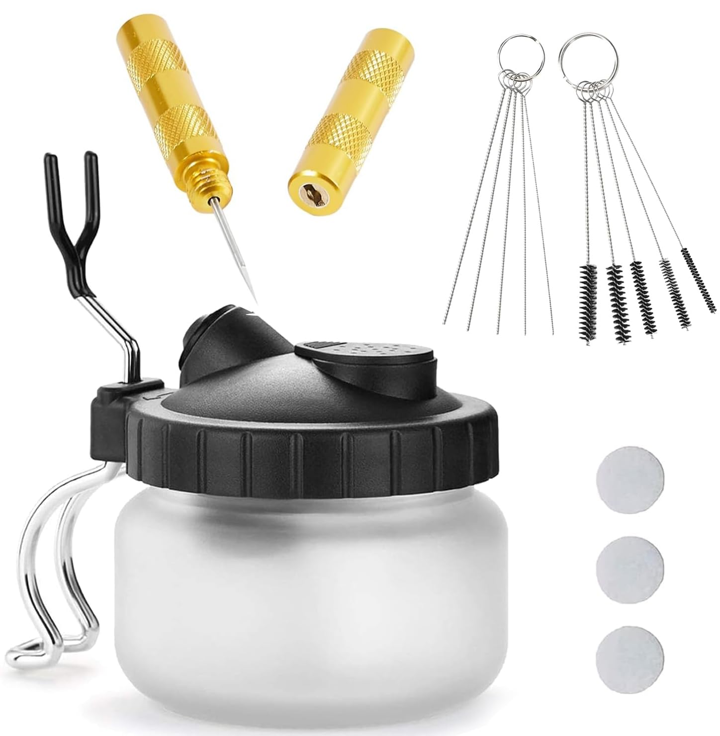Snapklik.com : Airbrush Ceaning Pot Needle Airbrush Glass Cleaning Pot ...