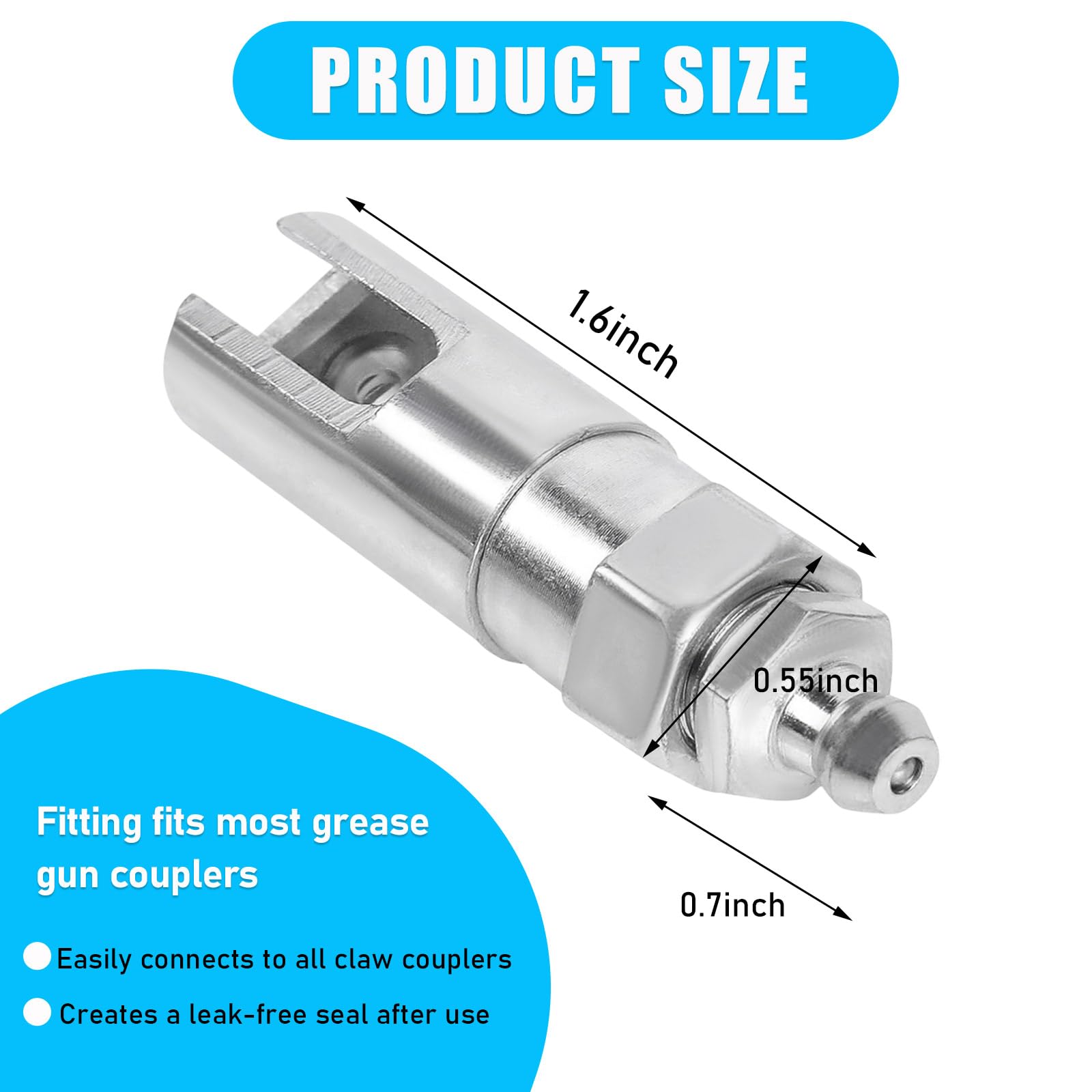 Snapklik.com : Suvnie Slotted Grease Gun Coupler, Push-on 90 Degree ...