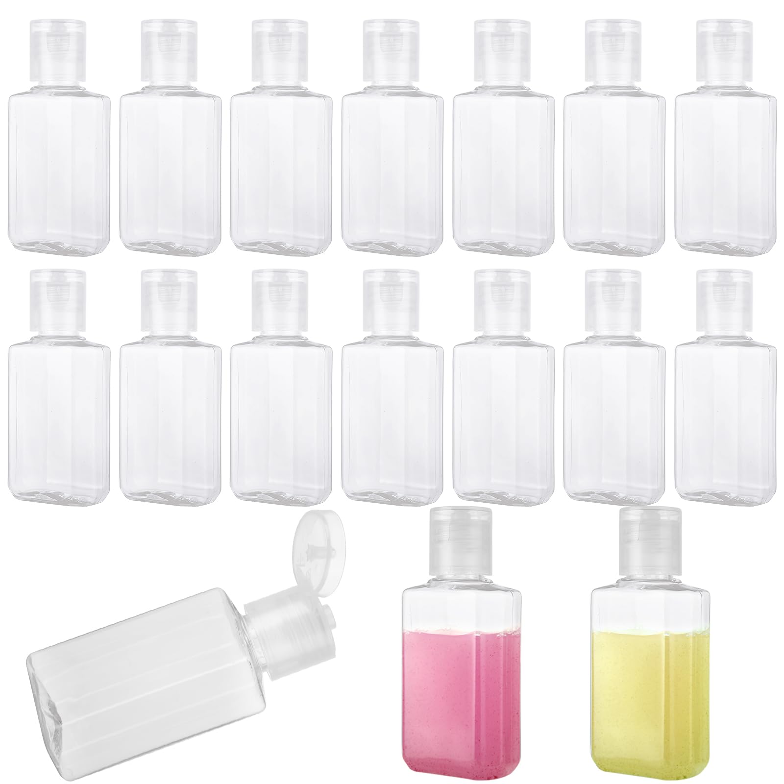 Amazon.com: QTLCOHD 120 Pack 1 Oz Plastic Refillable Bottles with Flip ...