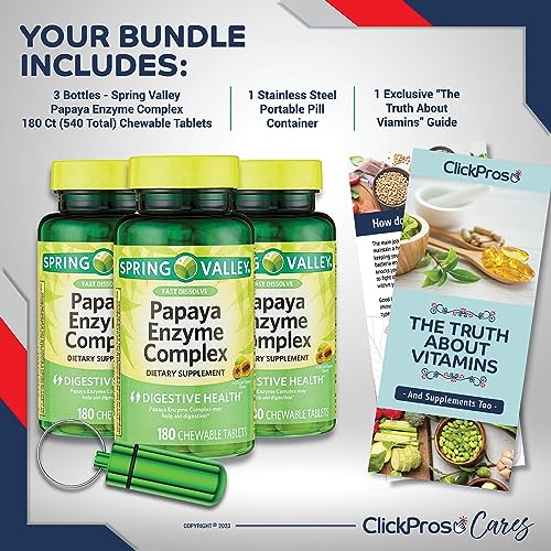 Snapklik.com : Spring Valley Papaya Enzyme Complex Chewable Tablets ...