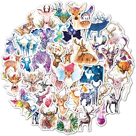 Amazon.com: Watercolour Deer Stickers for Teens Kids Boys Girls|50 Pcs ...