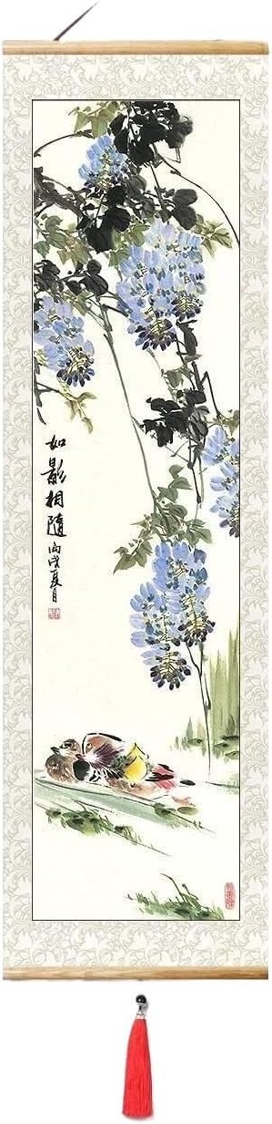 Amazon.com: Asian Artwork Decorative Paintings,Hanging Scroll, Silk ...