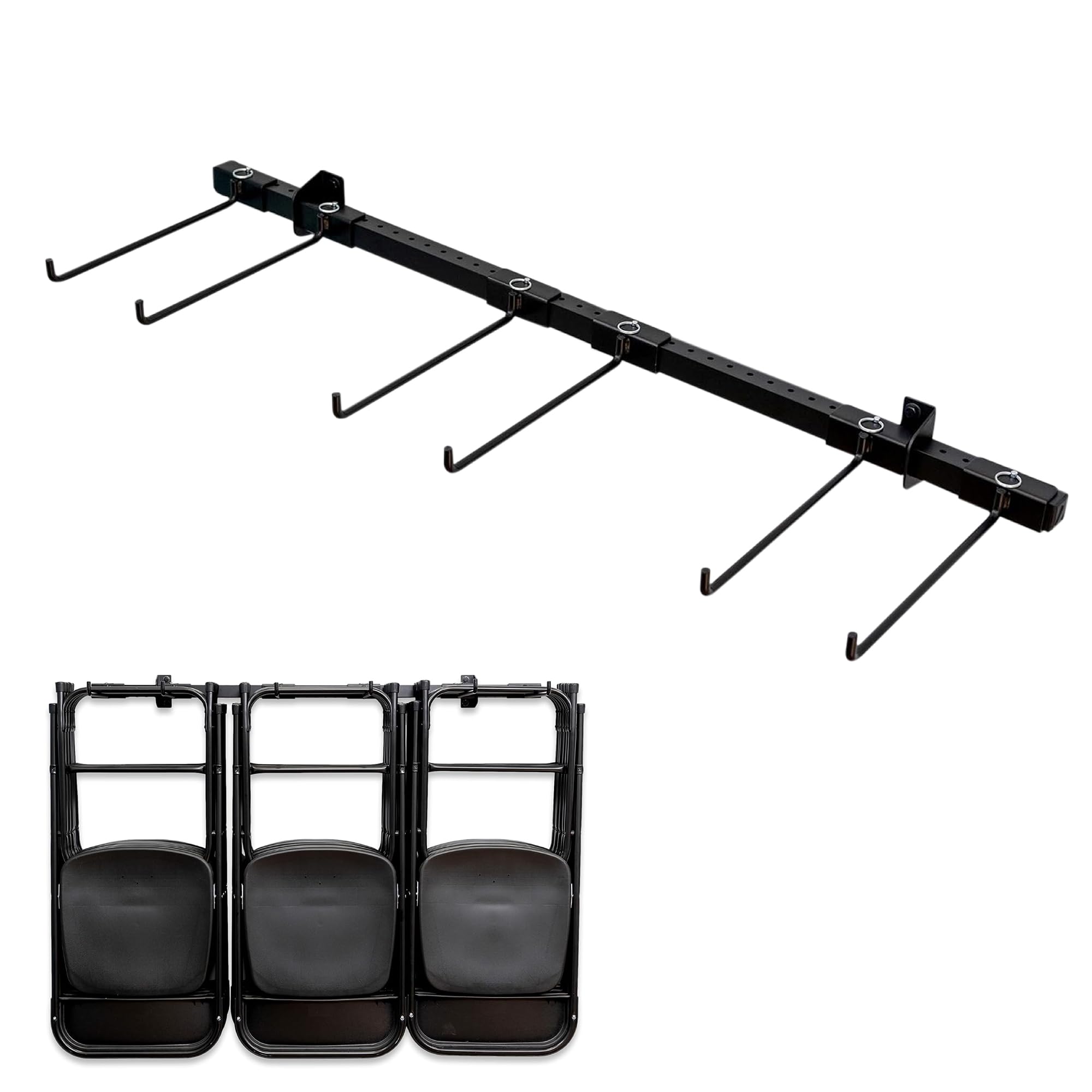 Garage Organizer Folding Chair Storage Rack - Wall Mount System For ...