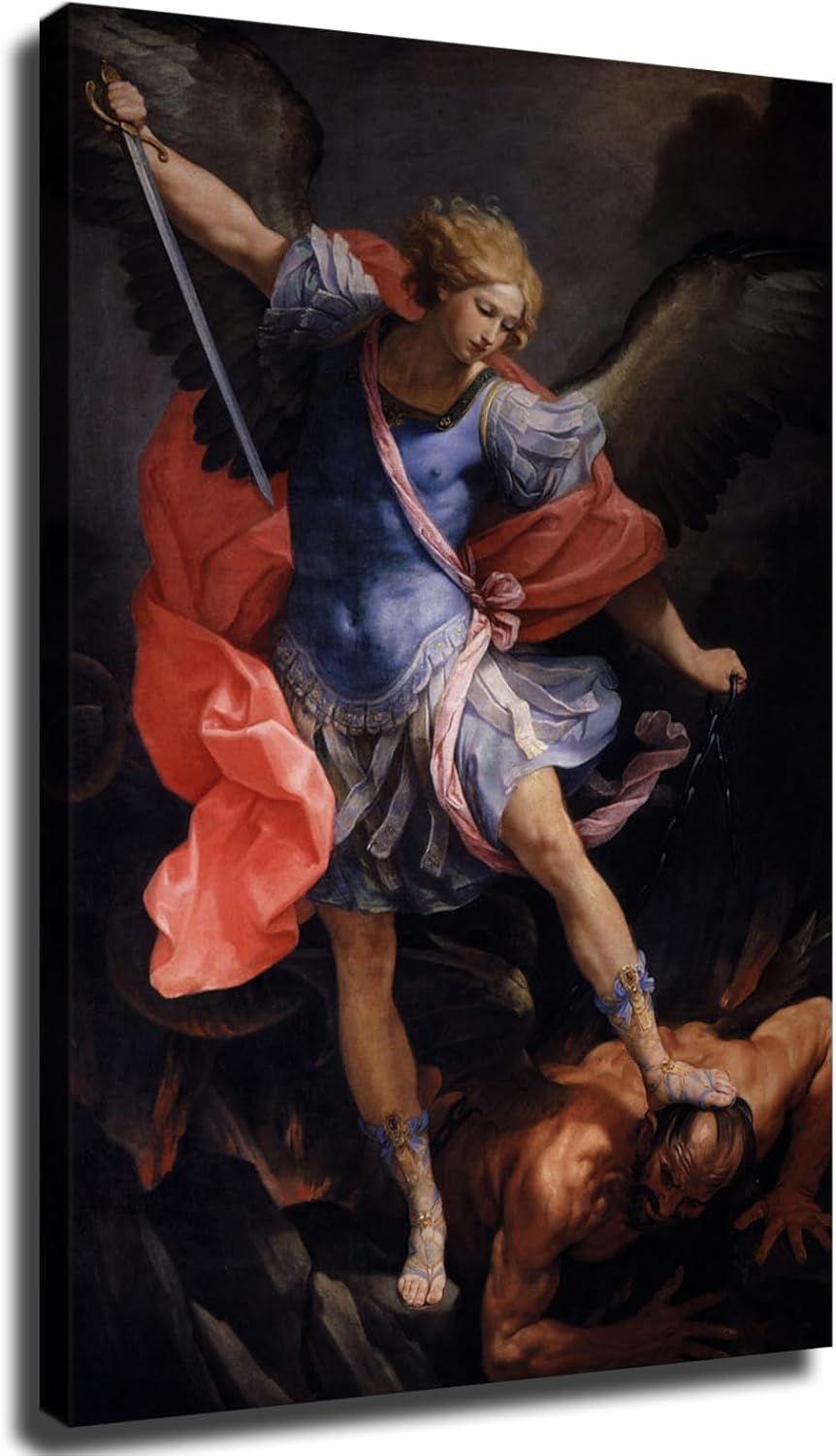 Amazon.com: ESasam St. Michael Archangel Poster Picture Print Canvas ...