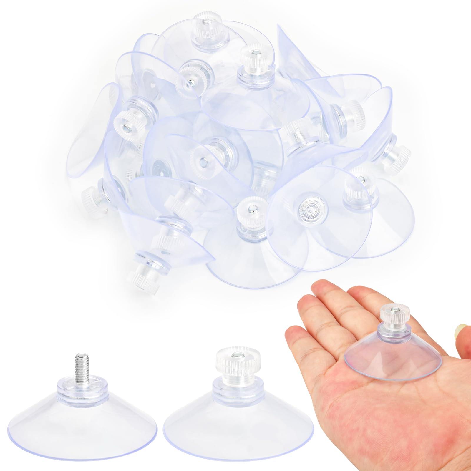 Amazon.com: AccEncyc Suction Cup 40 mm Glass Suction Pads Clear PVC ...