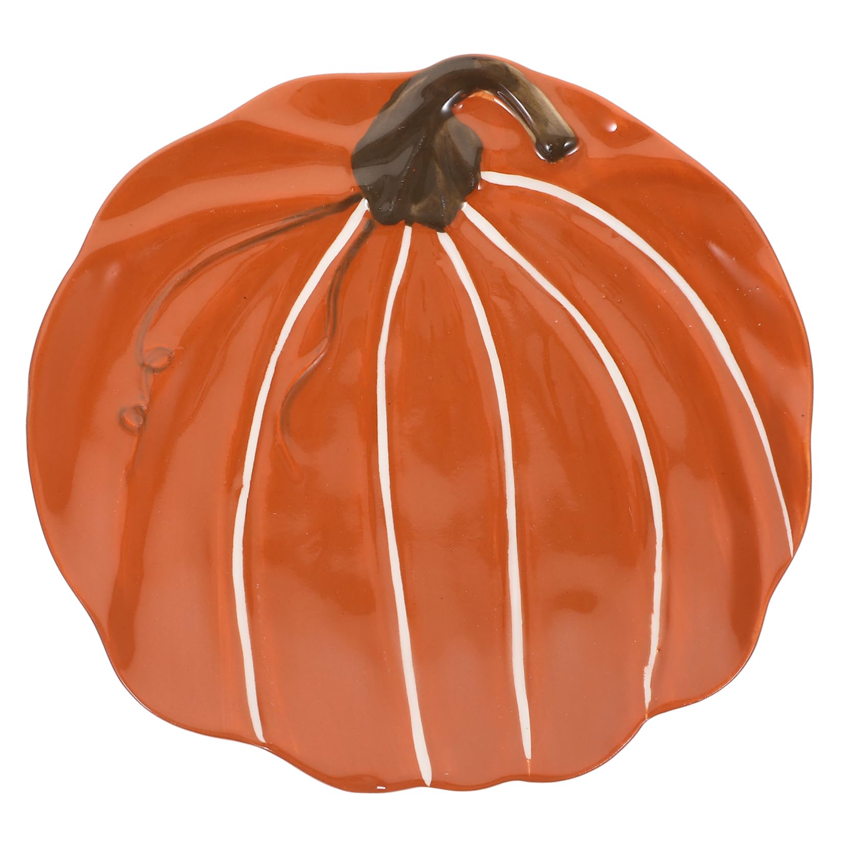 Amazon.com | PartyKindom Ceramic Pumpkin Shaped Plate - 10 Inch ...