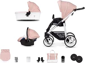 Venicci Pure 2.0 3 in 1 Travel System Lightweight Pram and Pushchair ...