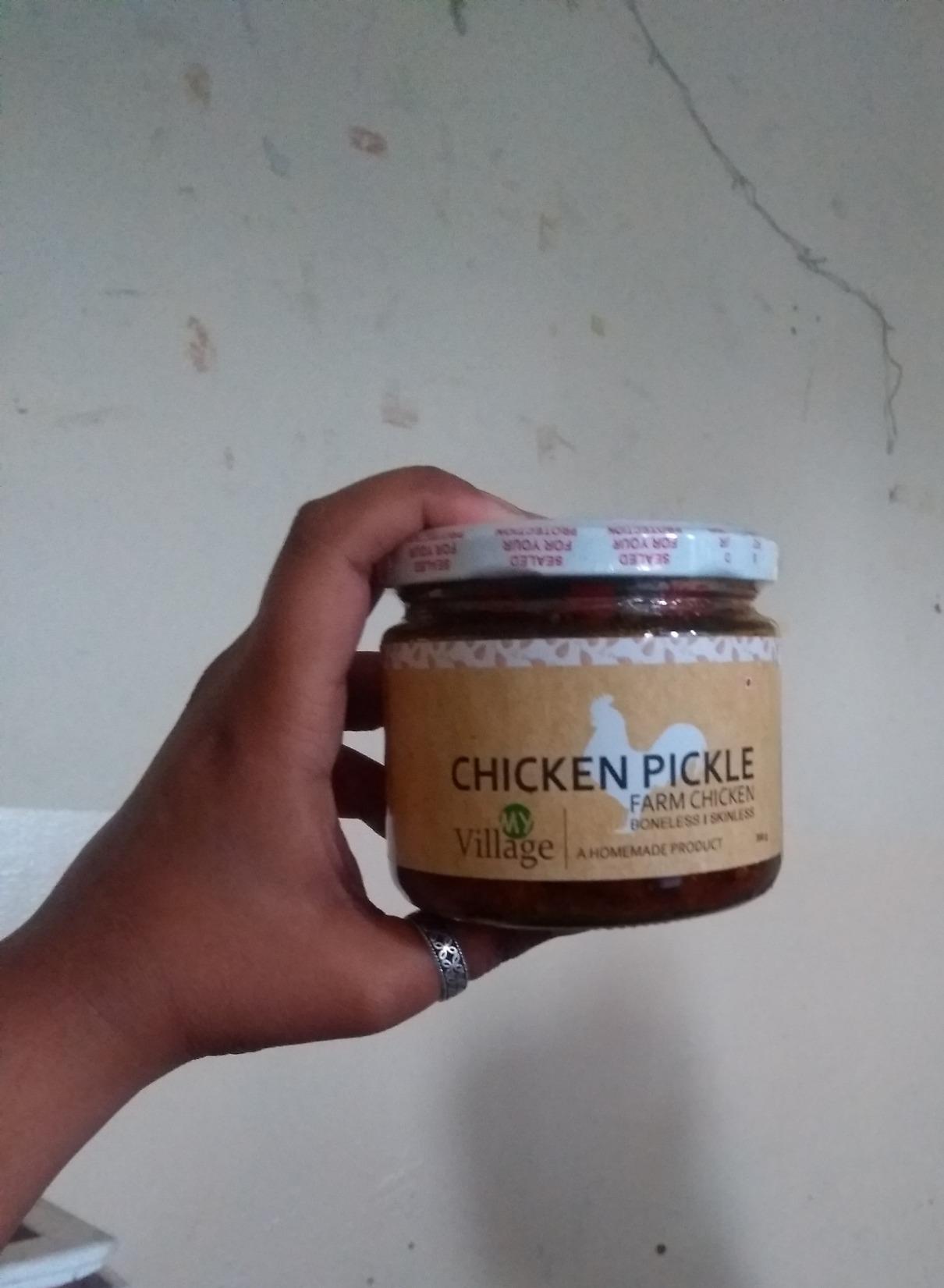 My Village Chicken Pickle | Spicy | Boneless-Skinless Chicken Pickle ...