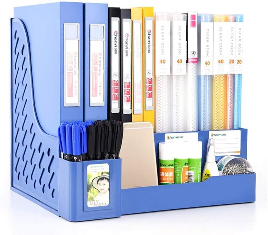 WOODONICK 3 Compartment File Folder Organiser File Holder Desktop File ...