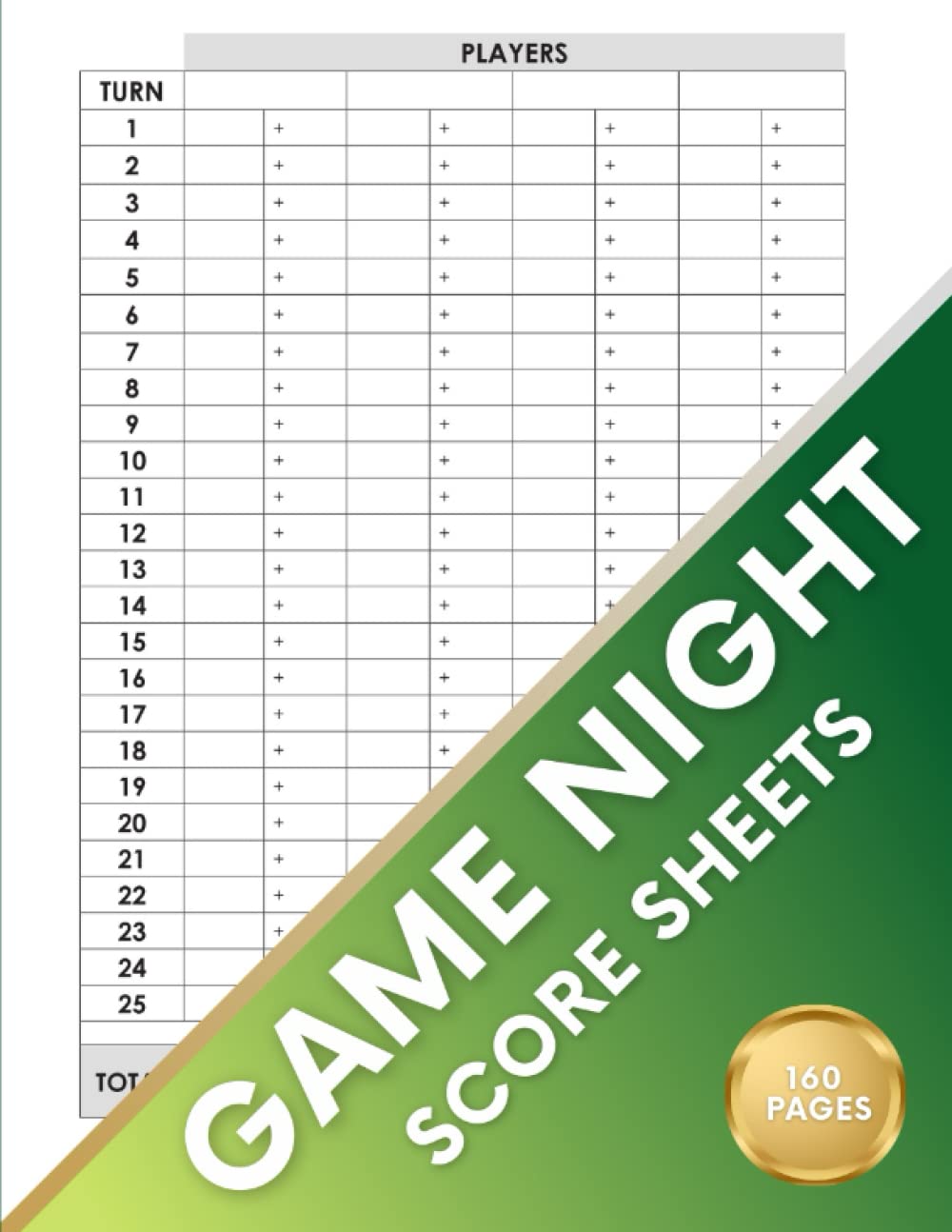 Game Night Score Sheets: 160 Large Score Keeping Journal Notebook ...