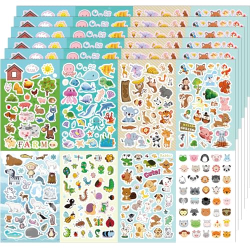 Sinceroduct Stickers Assortment Set for Toddlers, Stickers for Kids, 5 ...