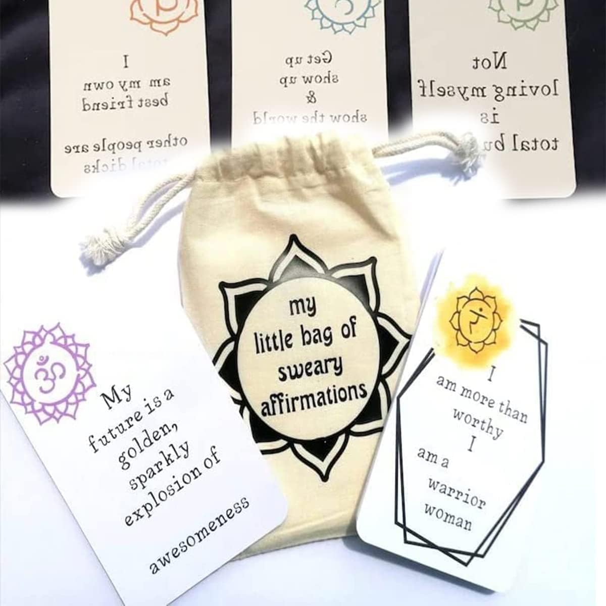 Amazon.com : 24pcs Funny Affirmation Card Gift, self improvement oath ...