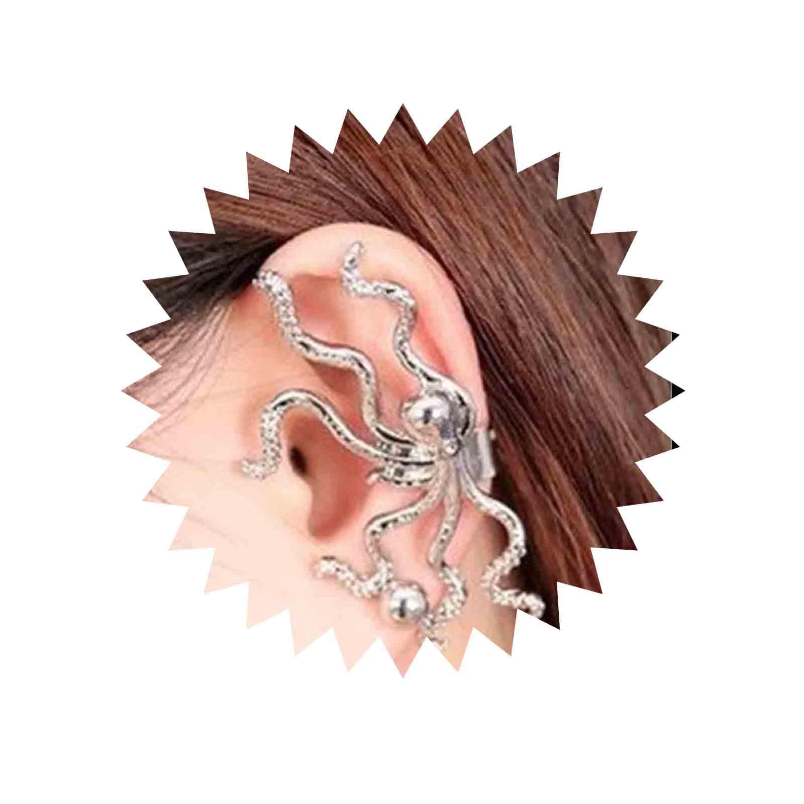 Amazon.com: Aneneiceera Vintage Octopus Ear Wrap Earrings Octopus Ear ...