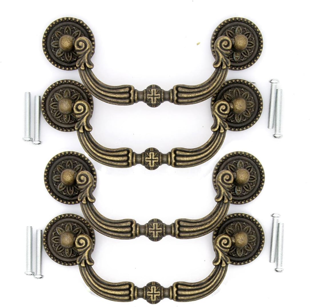 LynnsGraceland 5 1/2" C-C Vintage Style Bail Drawer Pull Drop Swing ...