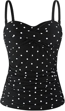 Amazon.com: Ocean Blues Women's Strapless Bandeau Swimsuit Top Ruched ...