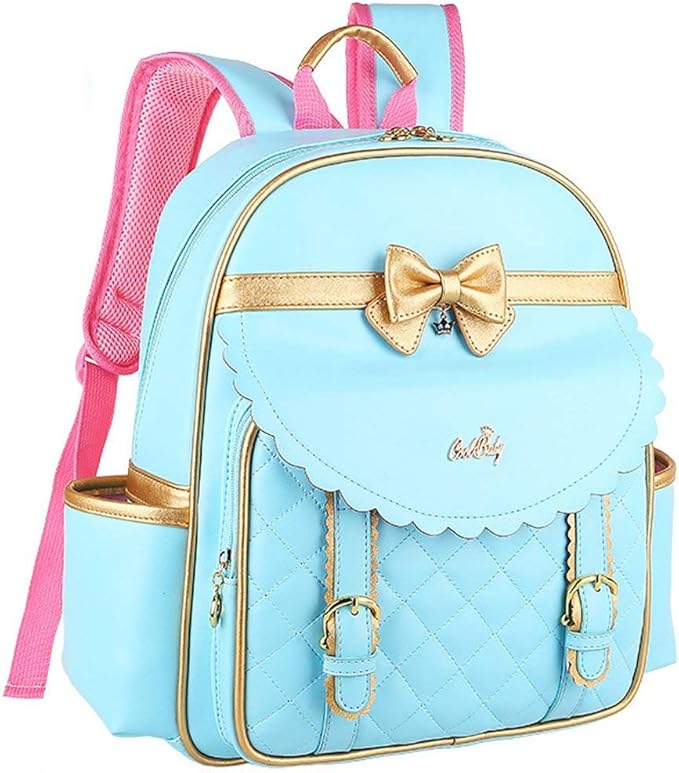 Amazon.com | Children Princess Waterproof PU Backpack for Elementary ...