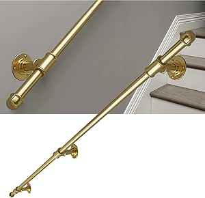 Amazon.co.jp: Handrail for Indoor Stairs Golden Handrail 1.5m 2m 2.5m ...