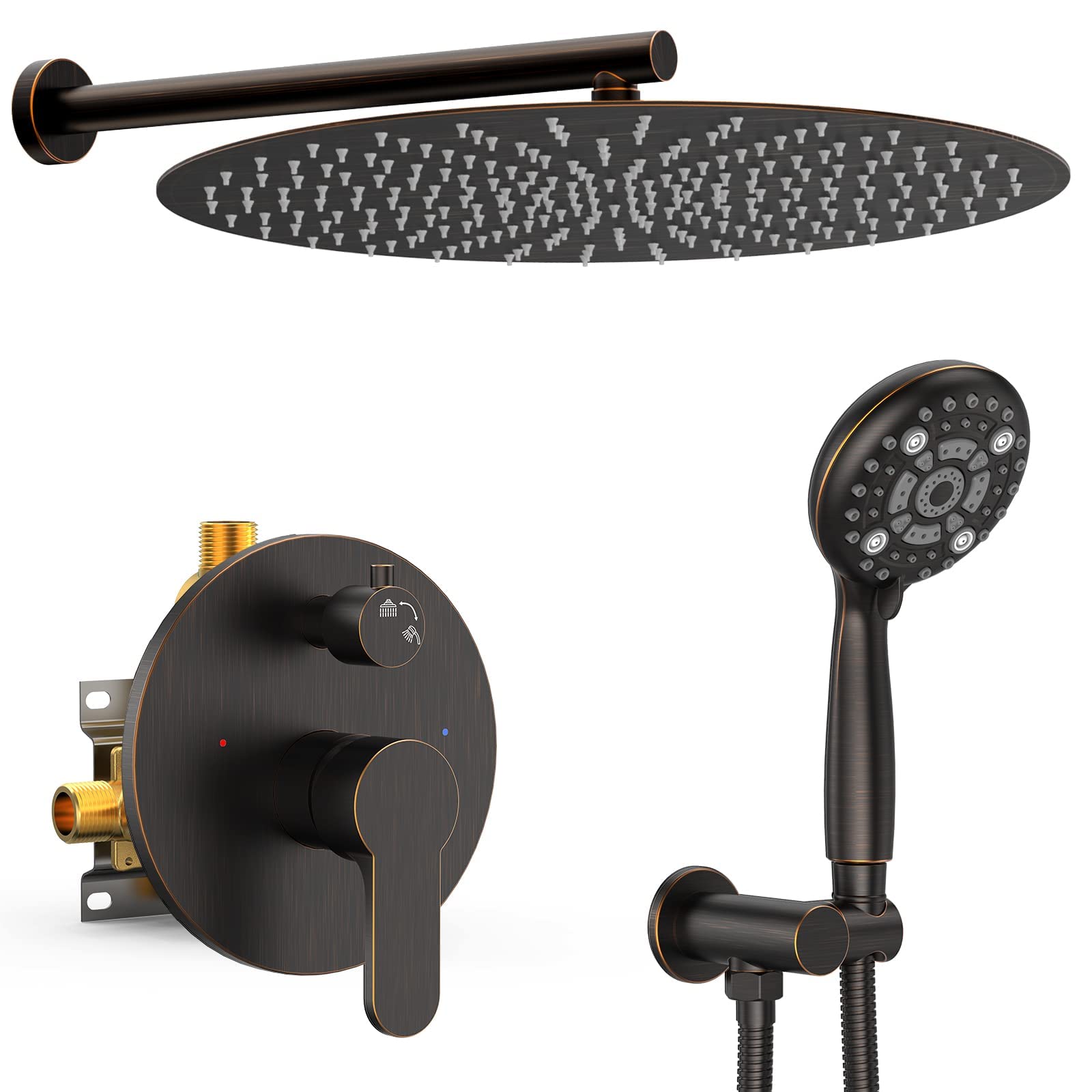 SR SUN RISE Shower System, 16 inch Shower Faucet Set, 6 Setting High ...