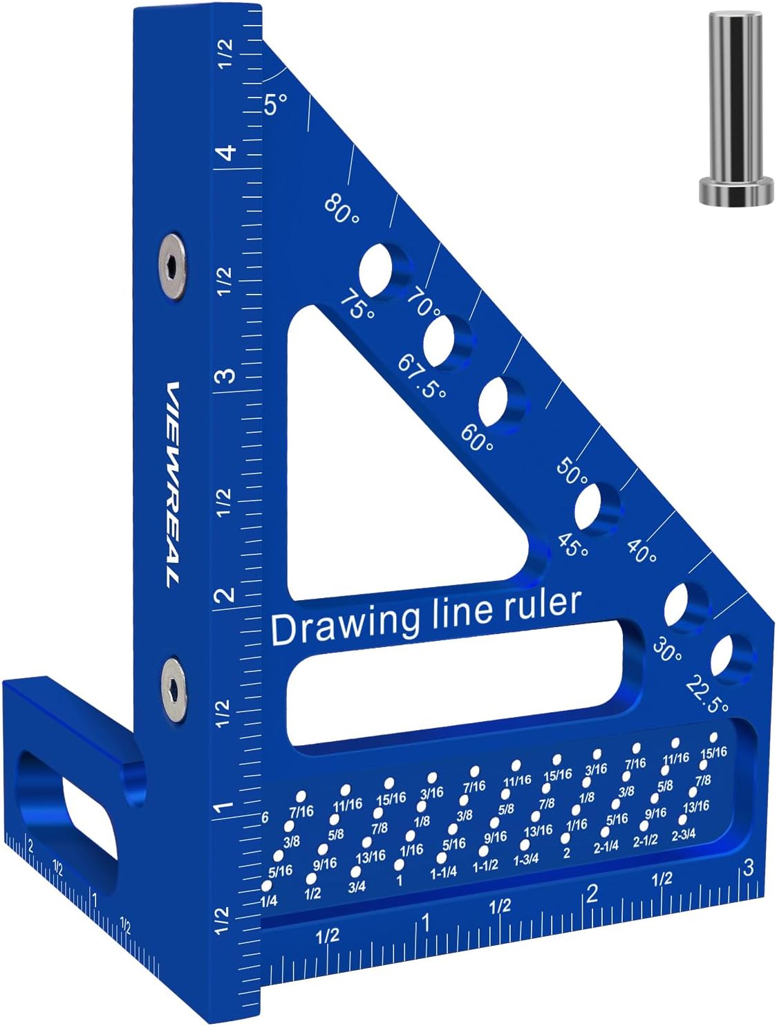 Aluminum Alloy Woodworking Square Size Measure Ruler - 3D Mitre Angle ...